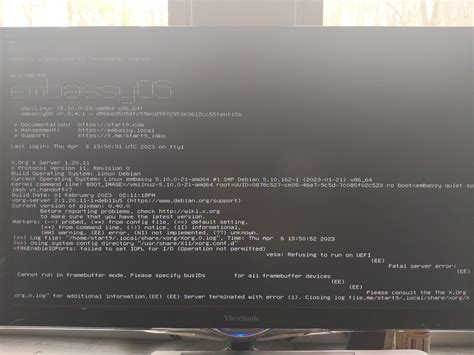 Error No Suitable Video Mode Found Booting In Blind Mode Embassyos On Asus Desktop
