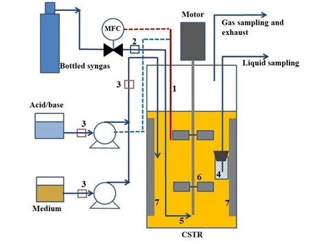 1 Scheme Diagram Of The Cstr Set Up For Fed Batch Fermentation Syngas Download Scientific