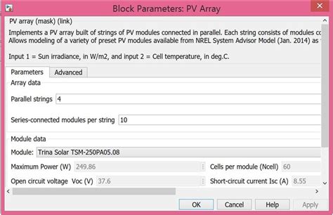 Parameter Configuration Of Pv Arrays Download Scientific Diagram