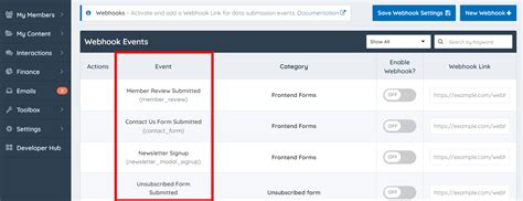 developer hub webhooks brilliant directories documentation bd support
