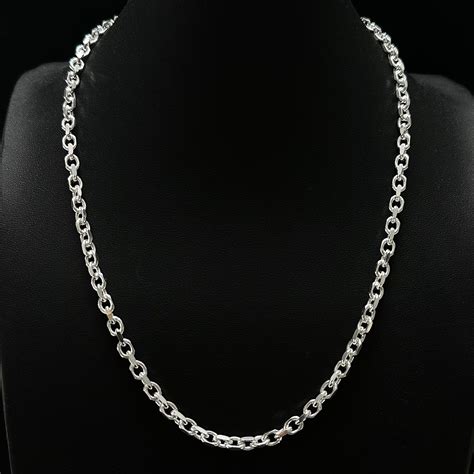 4mm Sterling Silver Anchor Chain Imbued