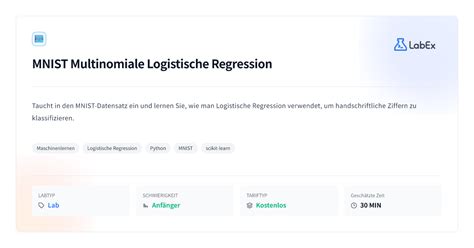 Meisterklasse Für Die Klassifizierung Handschriftlicher Ziffern Mit Logistischer Regression Labex