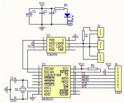 Embedded Schematic For This Mcp2515 Based Board Electrical