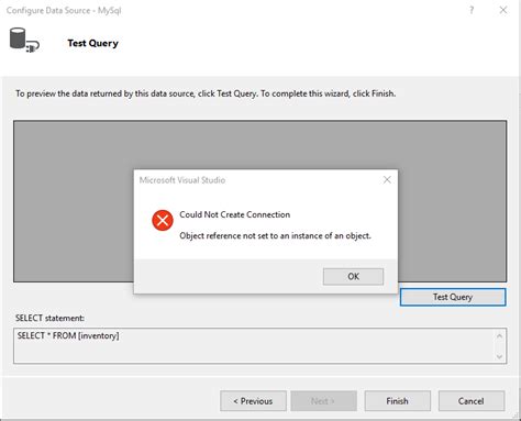C Connection Error When Configuring Mysql Data Source In Configure