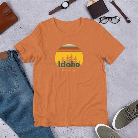 Unisex Retro Idaho T Shirt Etsy