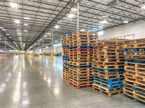 Massive Empty Industrial Warehouse Interior With Stacked Pallets Artofit