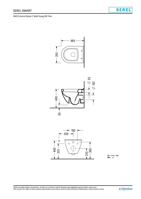 Serel Smart 48 Cm Asma Klozet Kapak Hariç Sm12ods110h