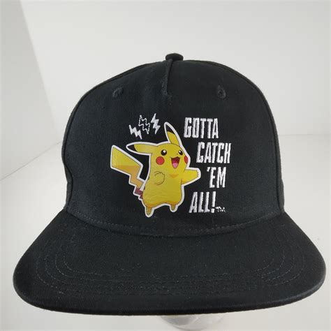 Pokémon Pikachu Hat Black Gotta Catchem All Adjustab Gem