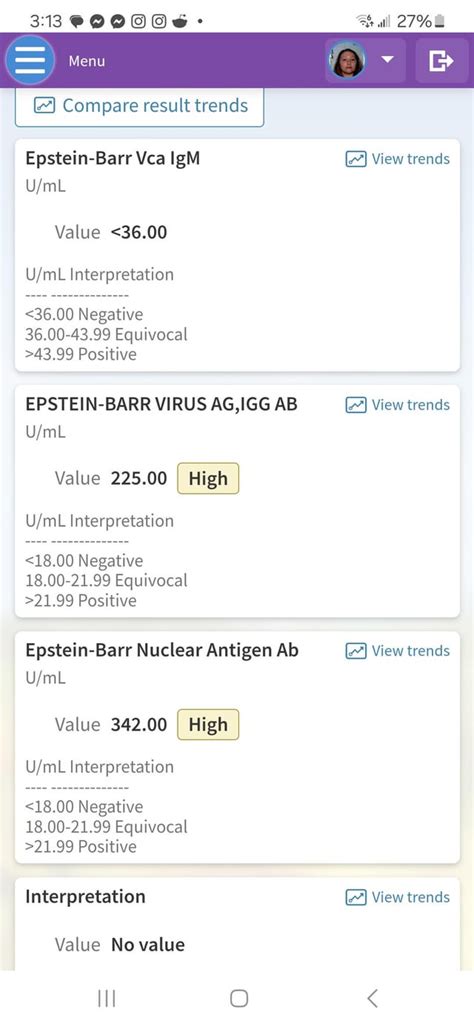 Ebv Test Results Rebv