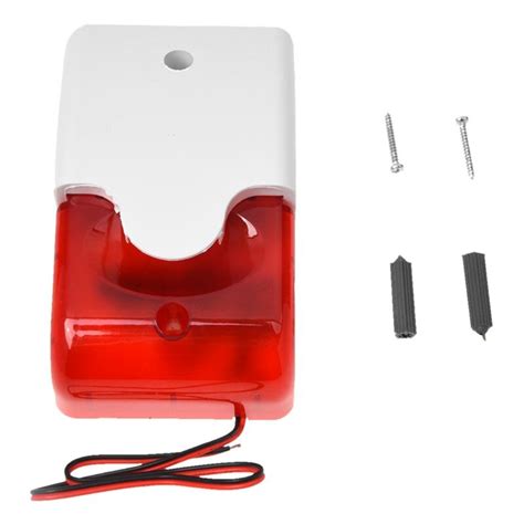 Mini 12 Volt Security Alarm Siren Red Light Replac Vicedeal