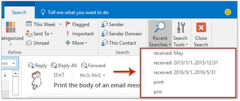How To Clear Or Remove Recent Search History Search Cache In Outlook