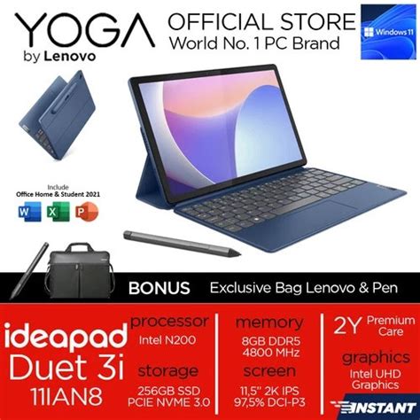 Jual Lenovo Ideapad Duet I Ian Xid Intel N Gb Ssd G Win Ohs Kota Palembang