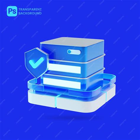 Premium Psd Cyber Security Of Blue Color Database Backup Management