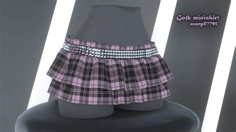 Goth Miniskirt VRModels D Models For VR AR And CG Projects