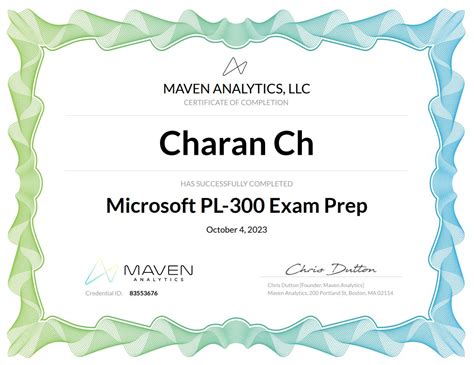 sai charan chintala on linkedin analyst exam pl300 businessintelligence mavenanalytics…