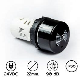 Mbzx024s Buzzer 22mm 24vdc Black
