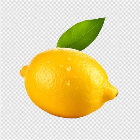 Premium Psd Closeup Photo Of Fresh And Tasty Yellow Lemon Without