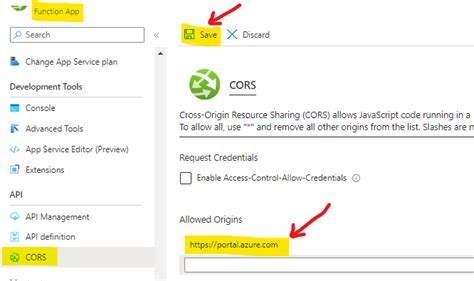 Unable To Add Cors Exception From The Click Here Link Microsoft Qanda