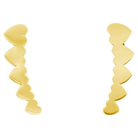 14 Karat Ear Climber Diamond Earrings Gold Wrap Climber Earrings At 1stdibs