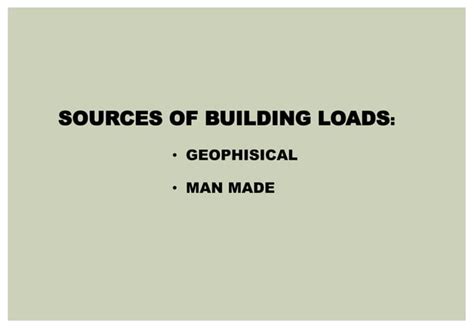 Load Analysis And Structural Consideration PPTX Geology Science