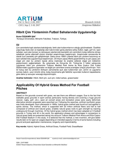 Pdf Araştırma Makalesi Applicability Of Hybrid Grass Method For