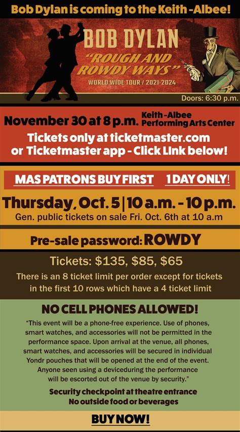 Bob Dylan At The Keith Albee 2023 11 30 200000 Huntington Area Cvb
