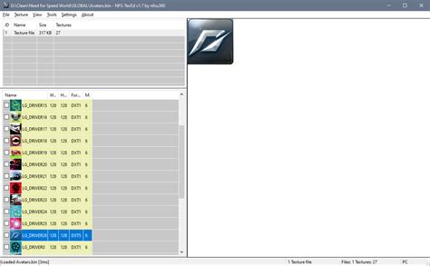 NFS TexEd v1 7 программа для работы с текстурами