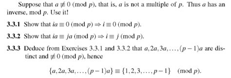 Solved Suppose That A 0 Mod P That Is A Is Not A Chegg Com
