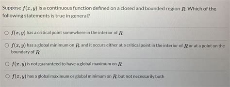 solved suppose f x y is a continuous function defined on a