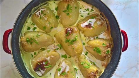 Brz I Ukusan Ručakpaprika Punjena Krompirom I Piletinom Cooking