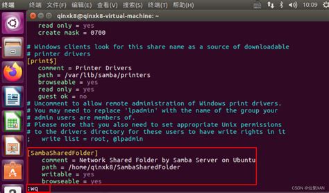 linux 之 ubuntu 安装和配置 samba 开启文件夹共享服务 ubuntu samba csdn博客