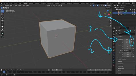 Blender Lock Object Position Tutorial