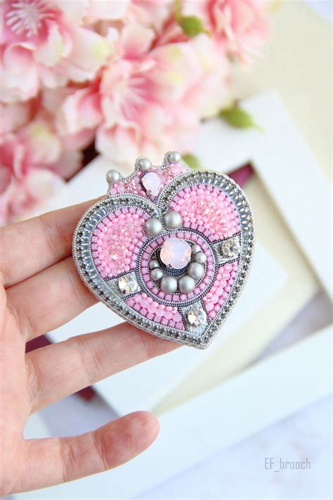 Brooch Sailor Moon Beaded Brooch Pin Heart Cosmic Heart Sailor Moon Broochsailormoon