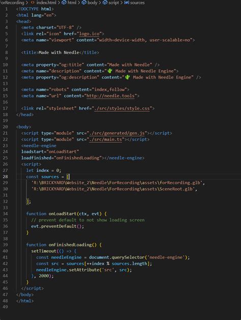 loading screen customize 🌵 needle engine needle