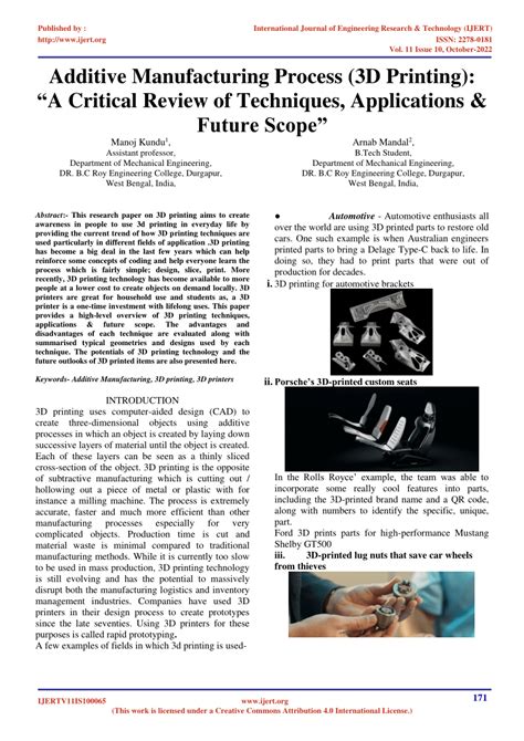 pdf additive manufacturing process 3d printing a critical review