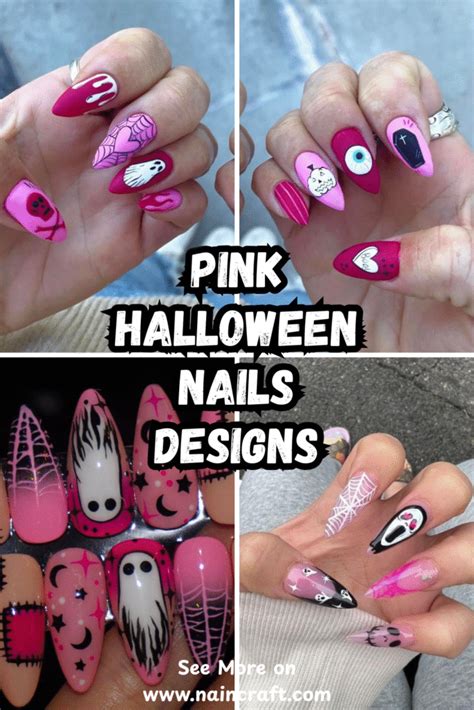 21 Unique Pink Halloween Nails Ideas And Creative Pink Halloween Nail