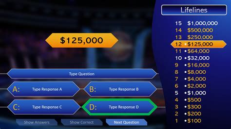 Who Wants To Be A Millionaire Powerpoint Game Template