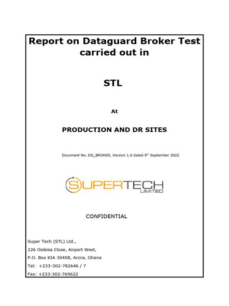 Dataguard Broker Report Pdf Information Technology Management Data Management