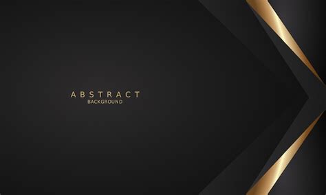 다크 블랙 럭셔리 프리미엄 배경 및 골드 라인 프리미엄 벡터