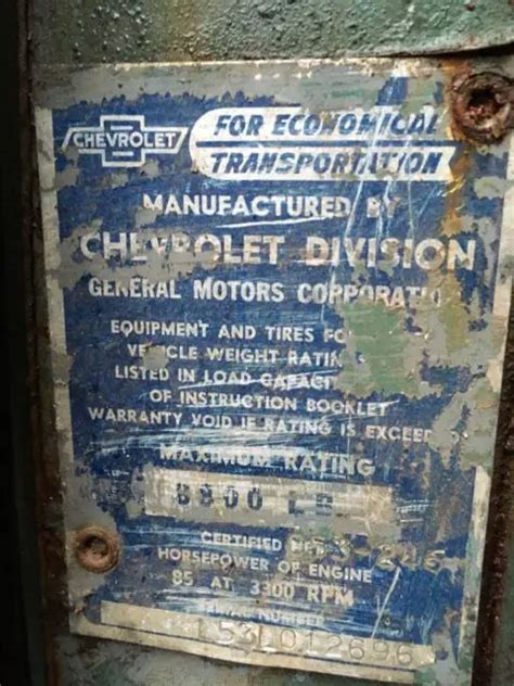 Military Truck 1953 Chevy 3800 1 Ton Navy Issue For Sale