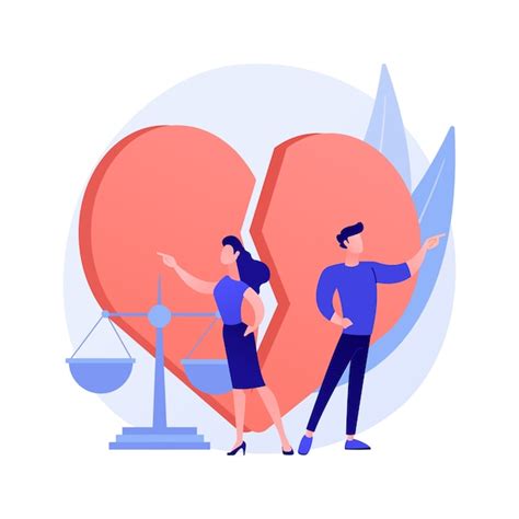 Free Vector Divorce Abstract Concept Vector Illustration Marriage Dissolution Separation