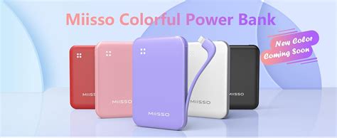 Miisso 4500mah Built In Cable Cell Phone External Battery Pack Portable Phone
