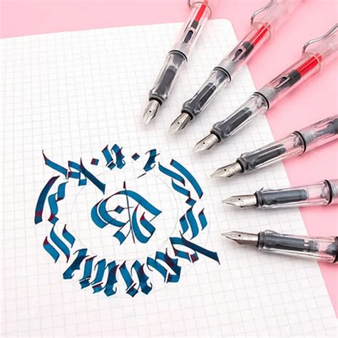 글리터 파우더 컬러 잉크 전용 만년필 고딕 스크립트 영어 워드아트 평행 펜 펜촉 캘리그라피 펜 세트 07mm ~ 29mm만년필 Aliexpress