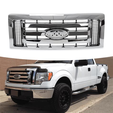 Front Bumper Hood Guards Upper Grille For 2009 2014 Ford F 150 F150 Xlt