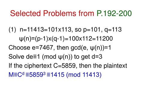 PPT The RSA Algorithm PowerPoint Presentation Free Download ID