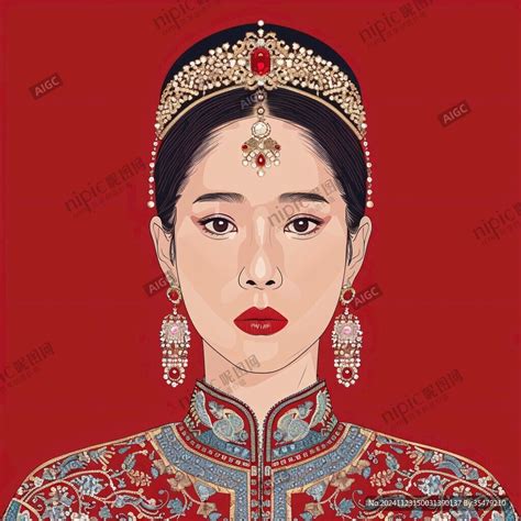 Ai创作图漫画中式新娘 手绘新娘中式新娘 原创手绘新娘头像 中式卡通新娘 手绘新人头像 卡通中式新娘 中式婚礼新娘 新娘中式婚嫁 中式婚礼的