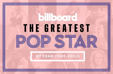 Billboard Greatest Pop Stars By Year 1981 To Now