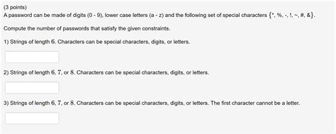 Solved Points A Password Can Be Made Of Digits Chegg Com