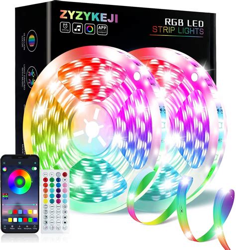Luzes Led Para Quarto De 30 Metros 2 Rolos De 15 M Zyzykeji Music Sync Color Strip Lights