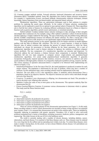 A Genetic Algorithm Based Feature Selection Approach For Diabetes Prediction PDF
